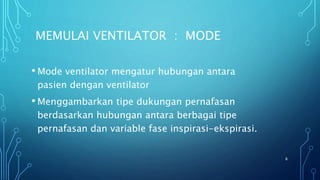Basic mechanical ventilator for nurse and Medical doctor | PPTX