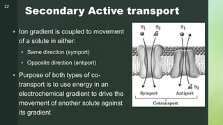 Basic Mechanisms of Membrane Transport | PPTX