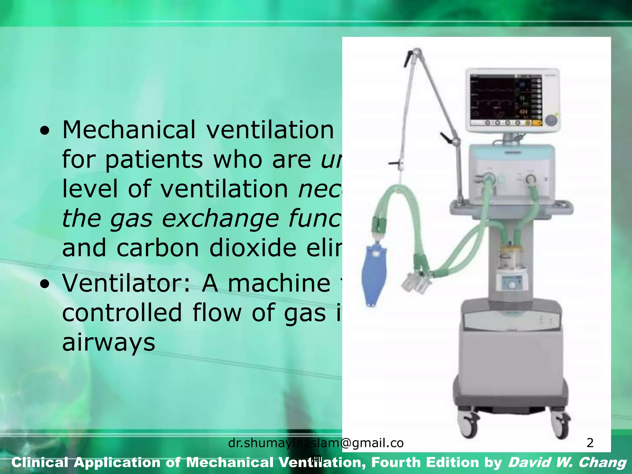 Basic mechanical ventilation settings | PPTX