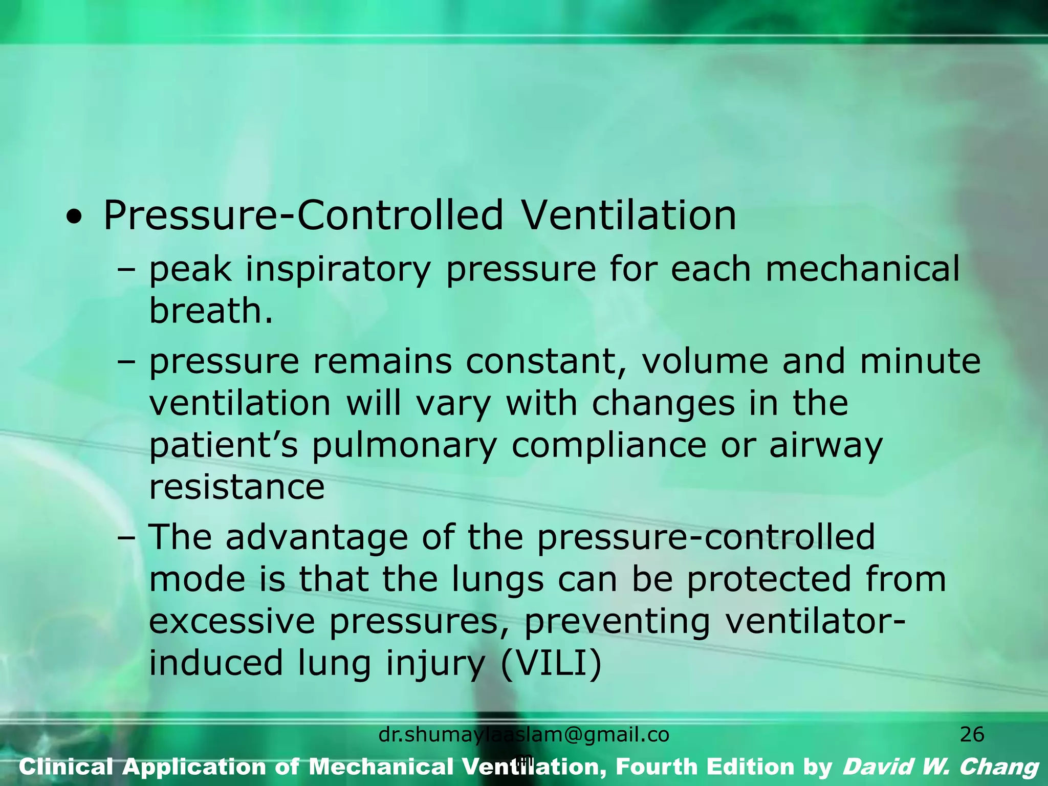 Basic mechanical ventilation settings | PPTX
