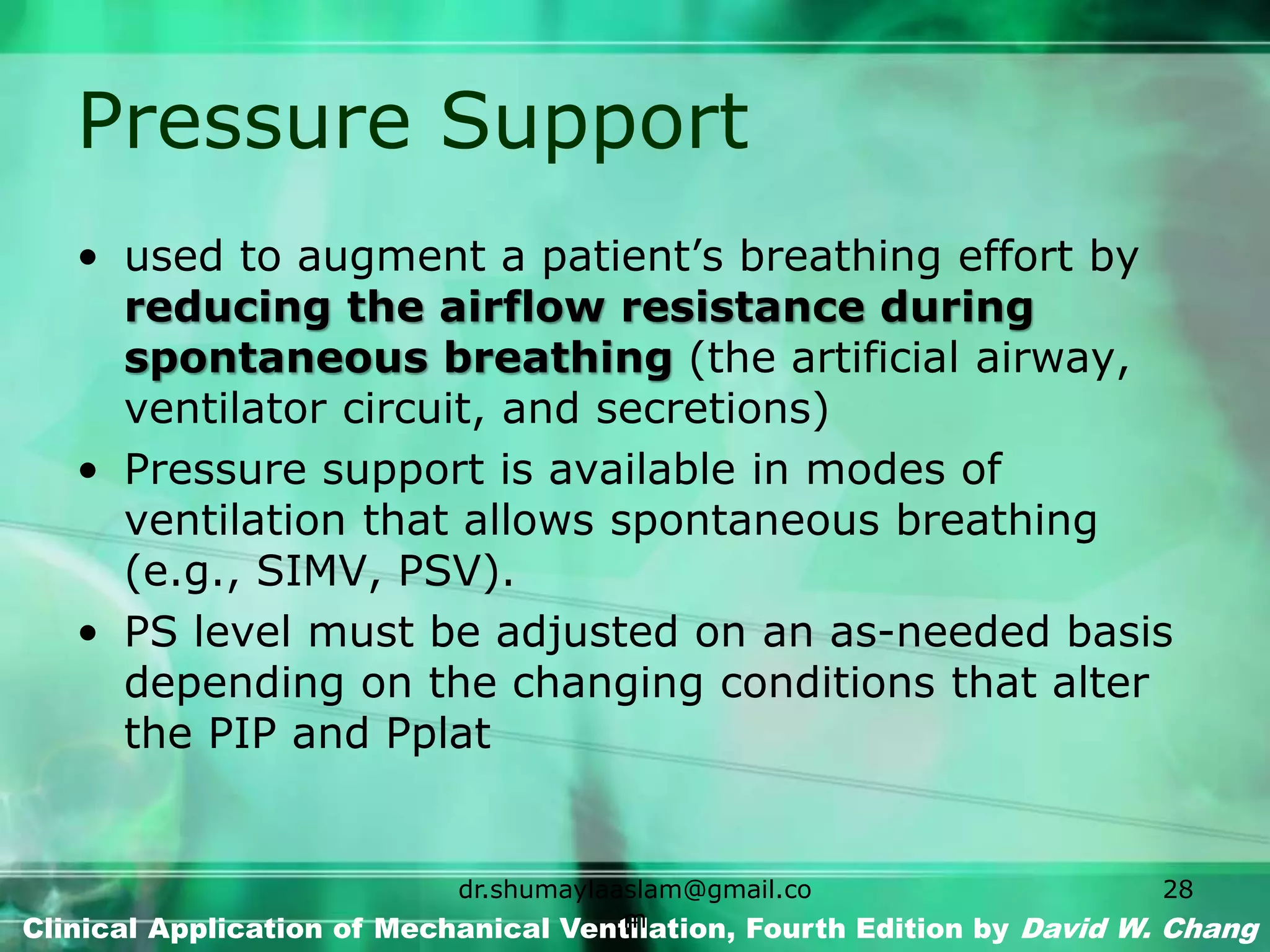 Basic mechanical ventilation settings | PPTX