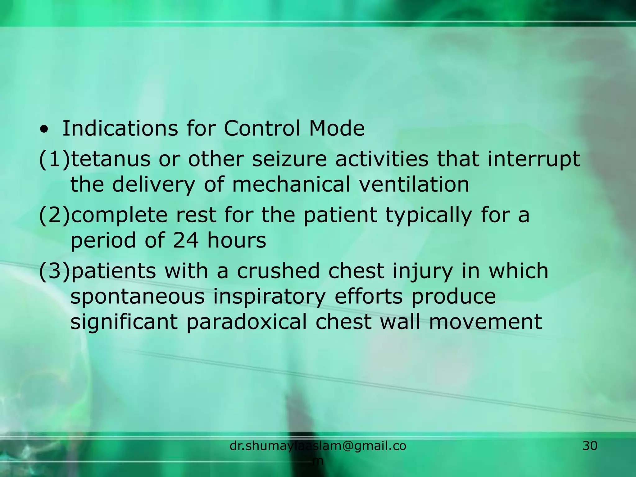 Basic mechanical ventilation settings | PPTX