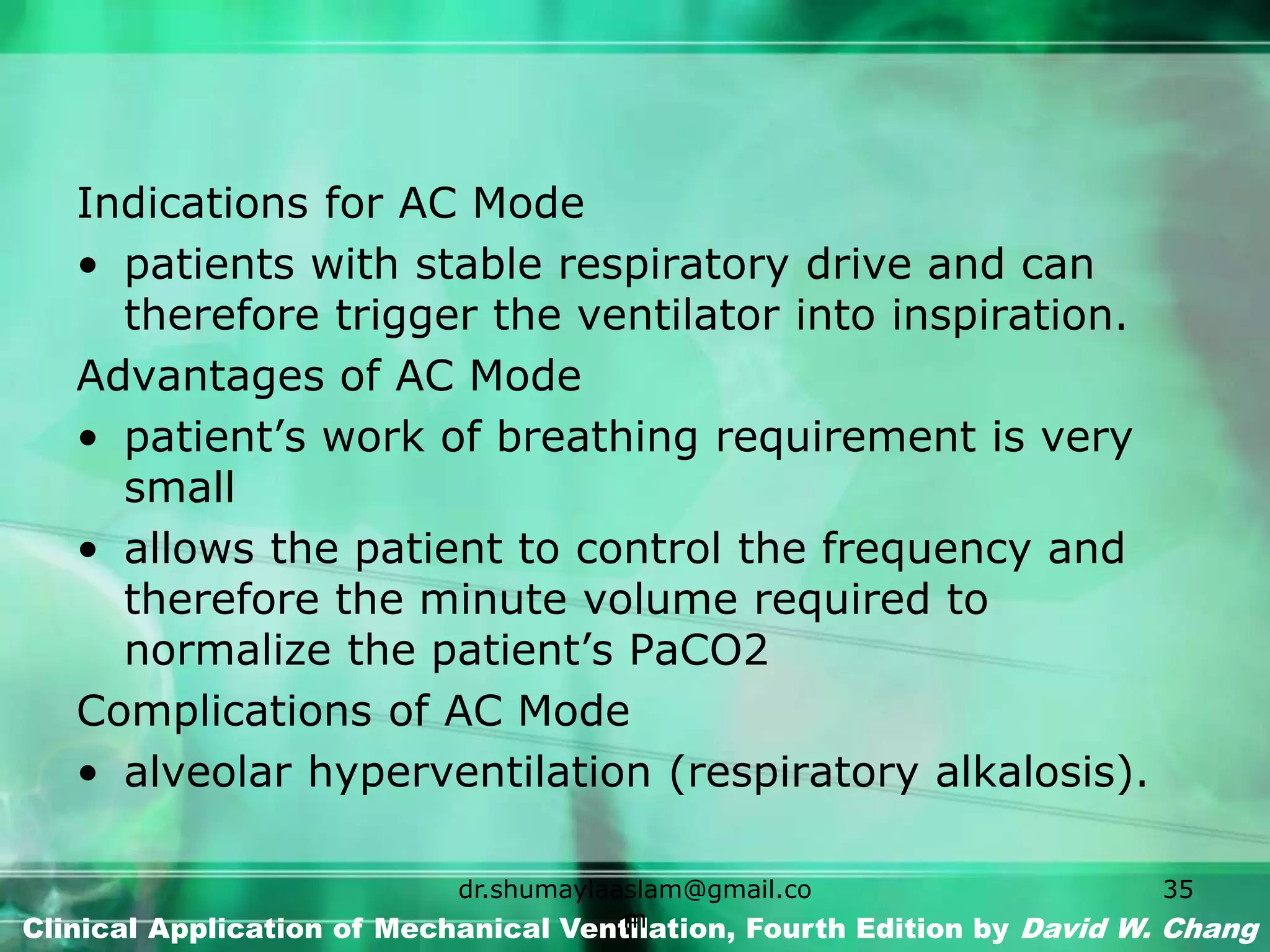 Basic mechanical ventilation settings | PPTX