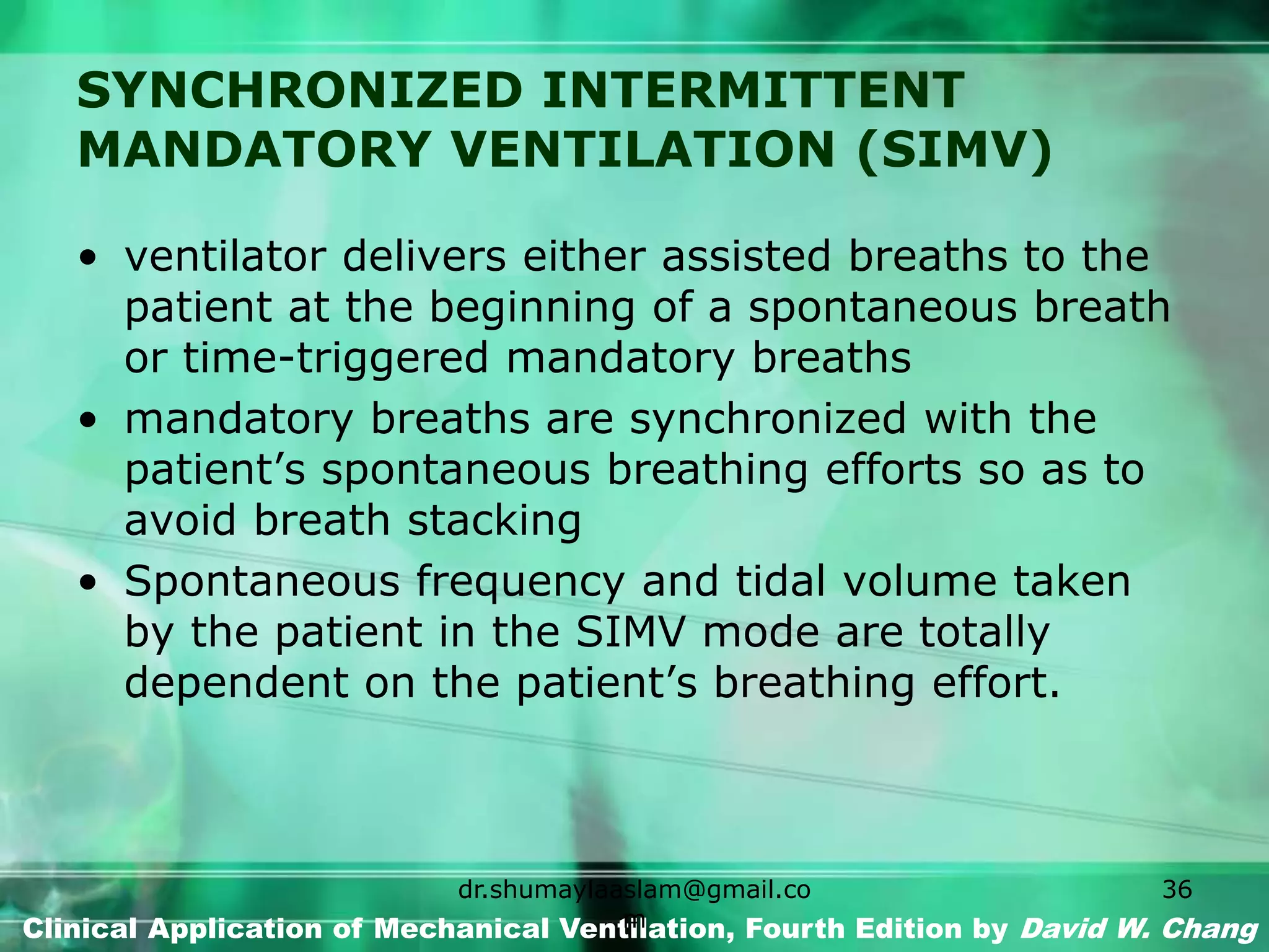 Basic mechanical ventilation settings | PPTX