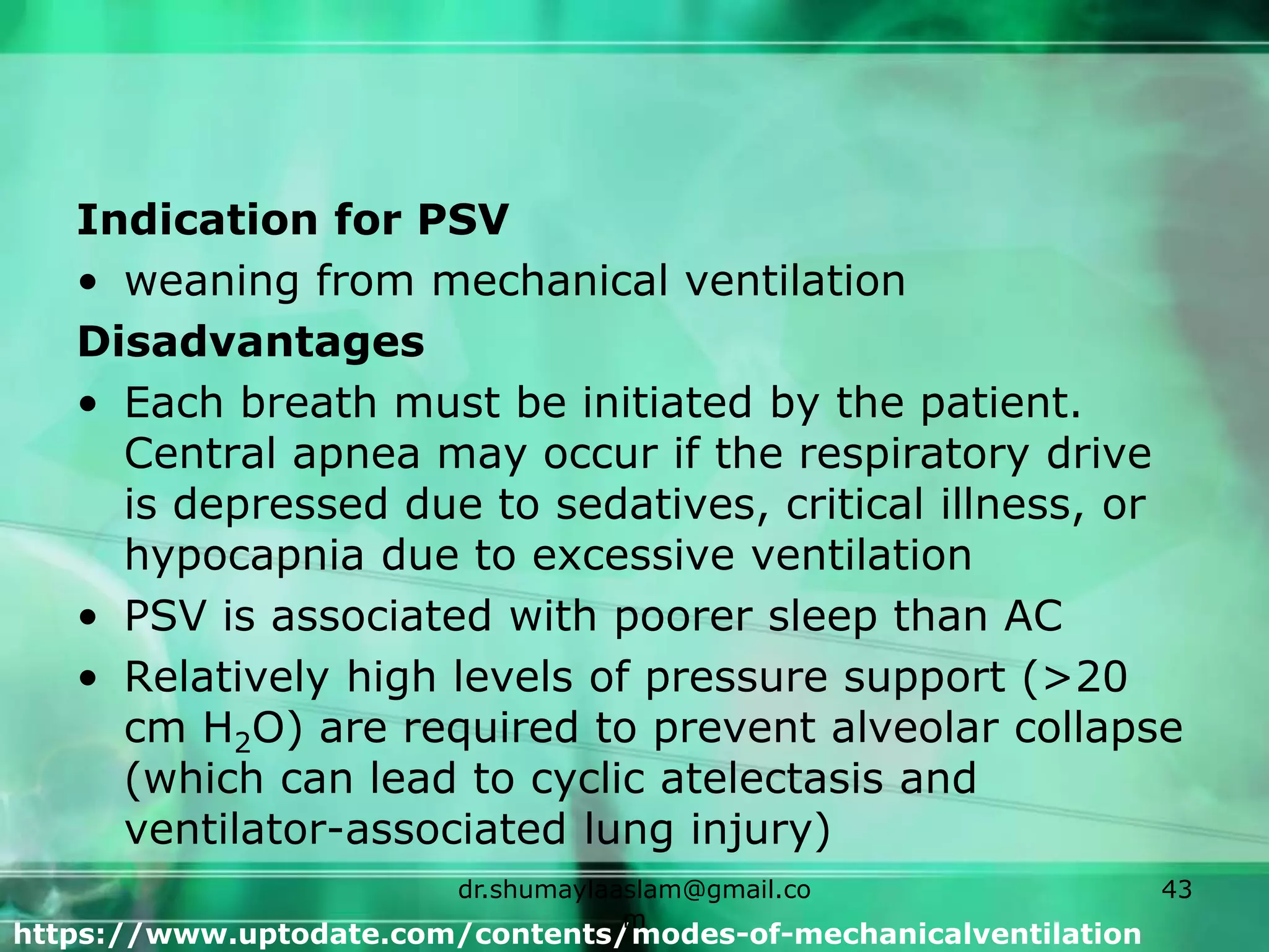 Basic mechanical ventilation settings | PPTX