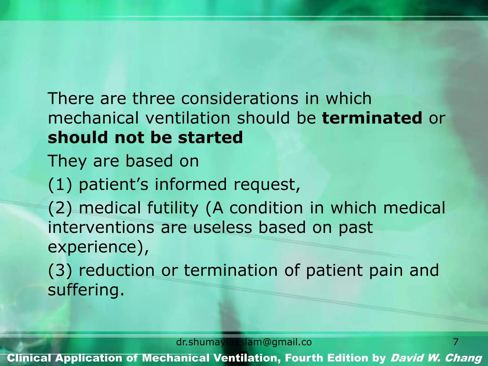 Basic mechanical ventilation settings | PPTX