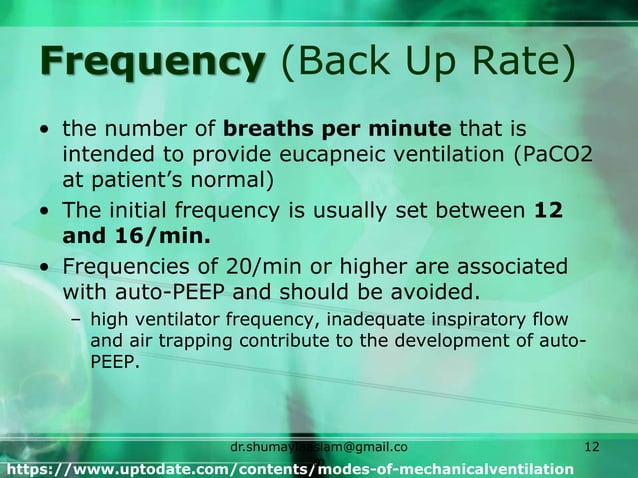 Basic mechanical ventilation settings | PPTX | Lung and Respiratory ...