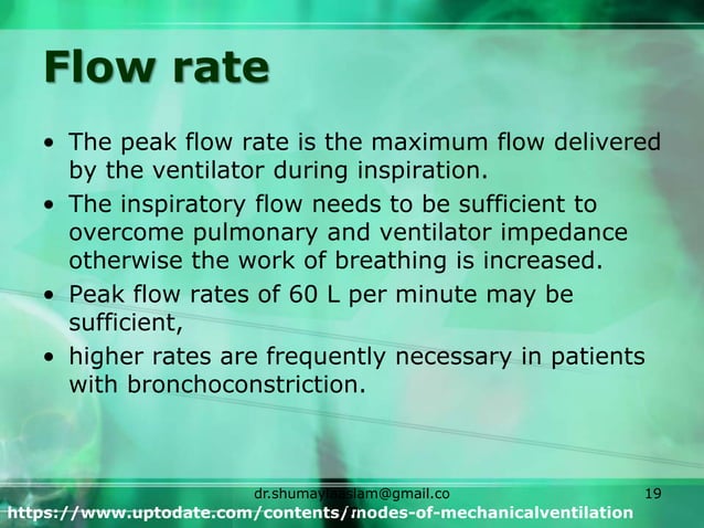 Basic mechanical ventilation settings | PPTX | Lung and Respiratory ...