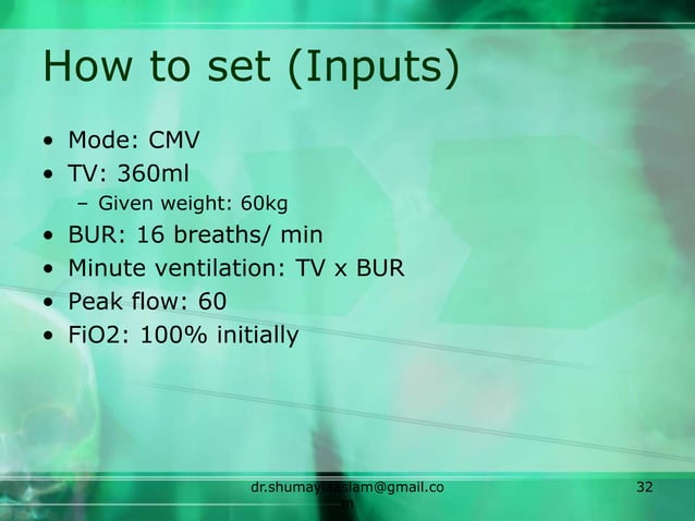 Basic mechanical ventilation settings | PPTX | Lung and Respiratory ...