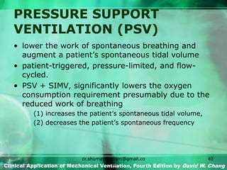 Basic mechanical ventilation settings | PPTX