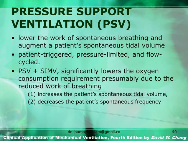 Basic mechanical ventilation settings | PPTX | Lung and Respiratory ...