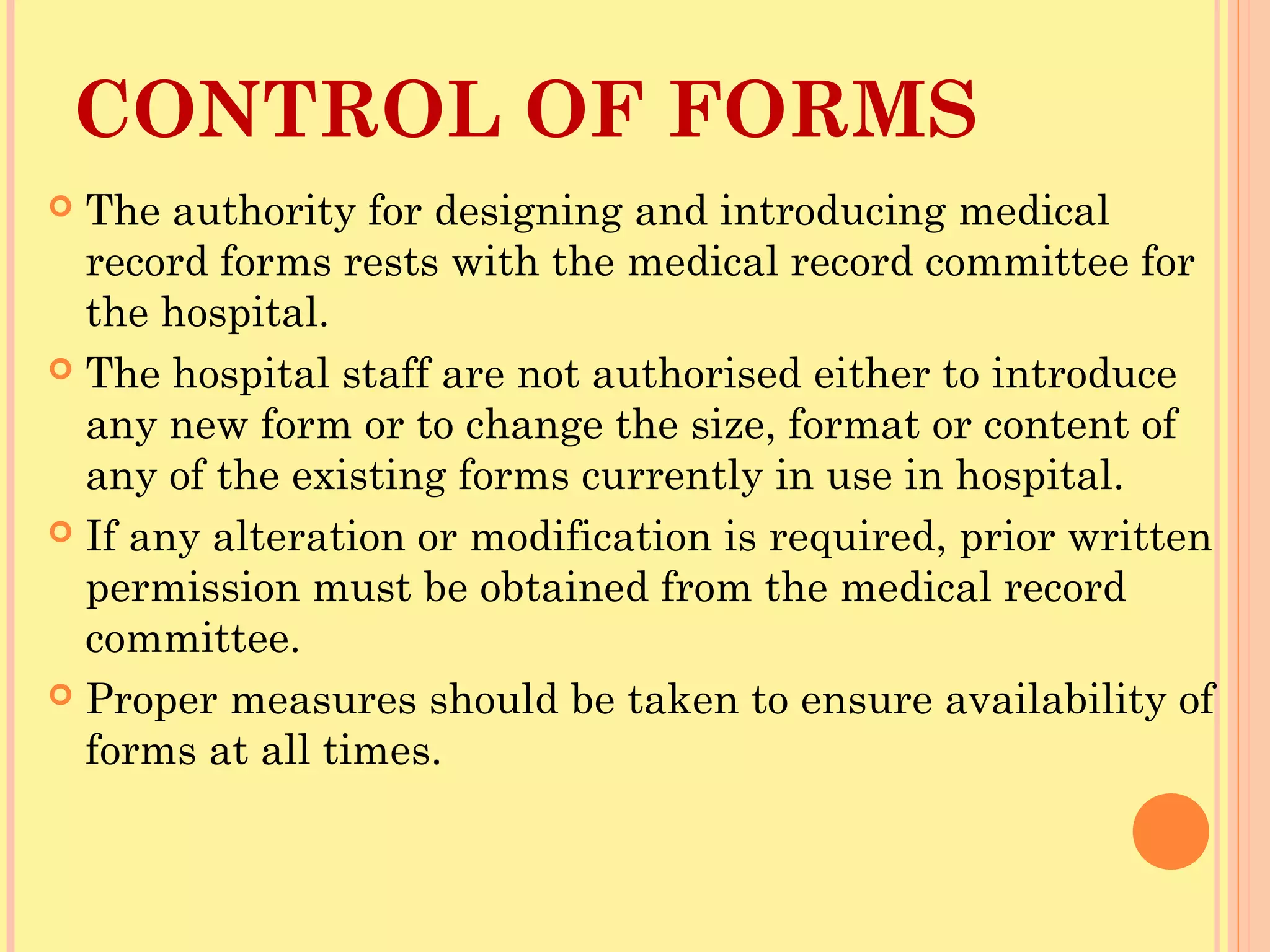 Basic medical record forms and design | PPT