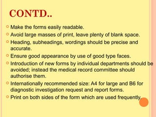 Basic medical record forms and design | PPT