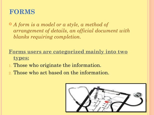 Basic medical record forms and design | PPT