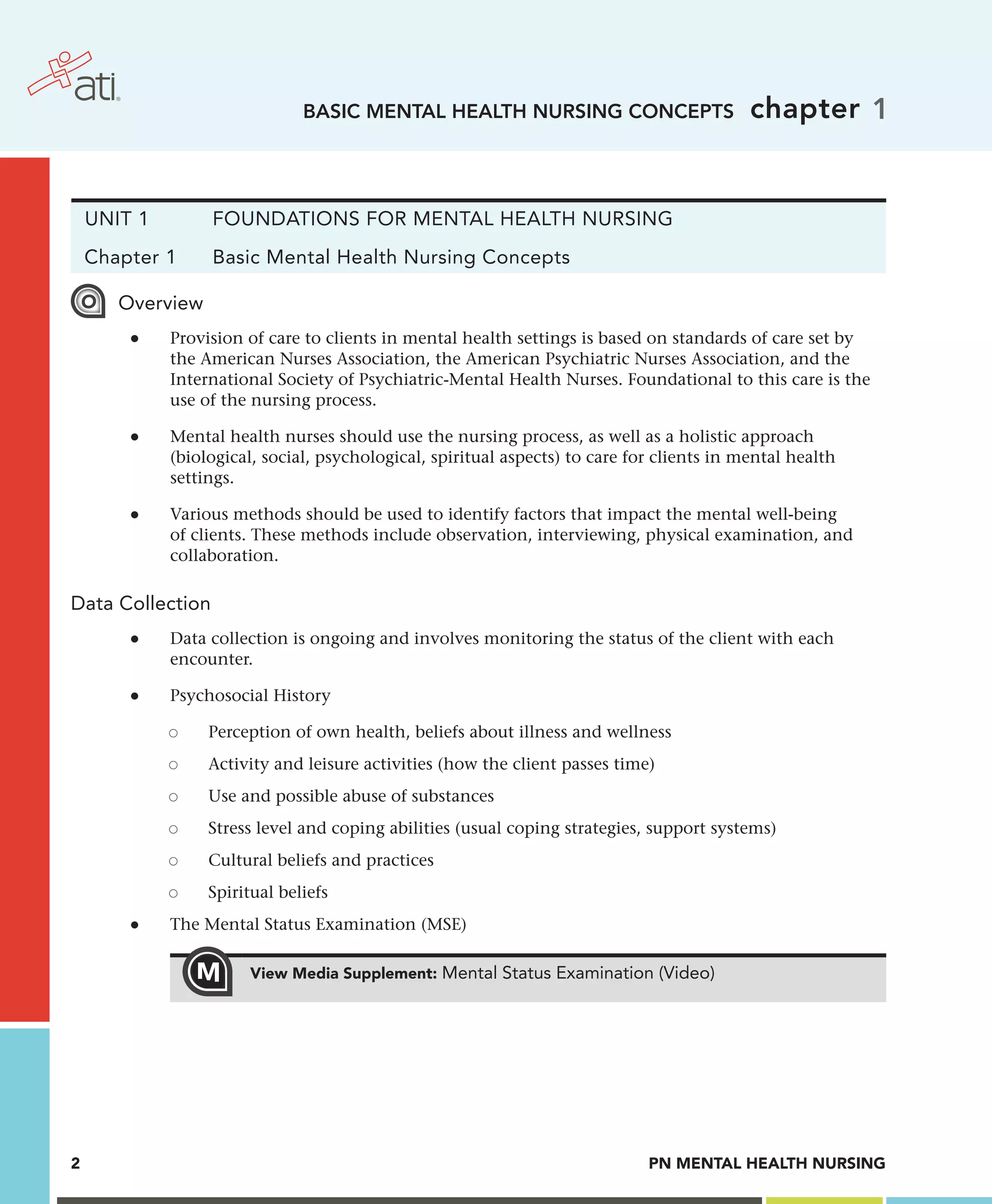 Basic mental health nursing concepts chp 1 | PDF