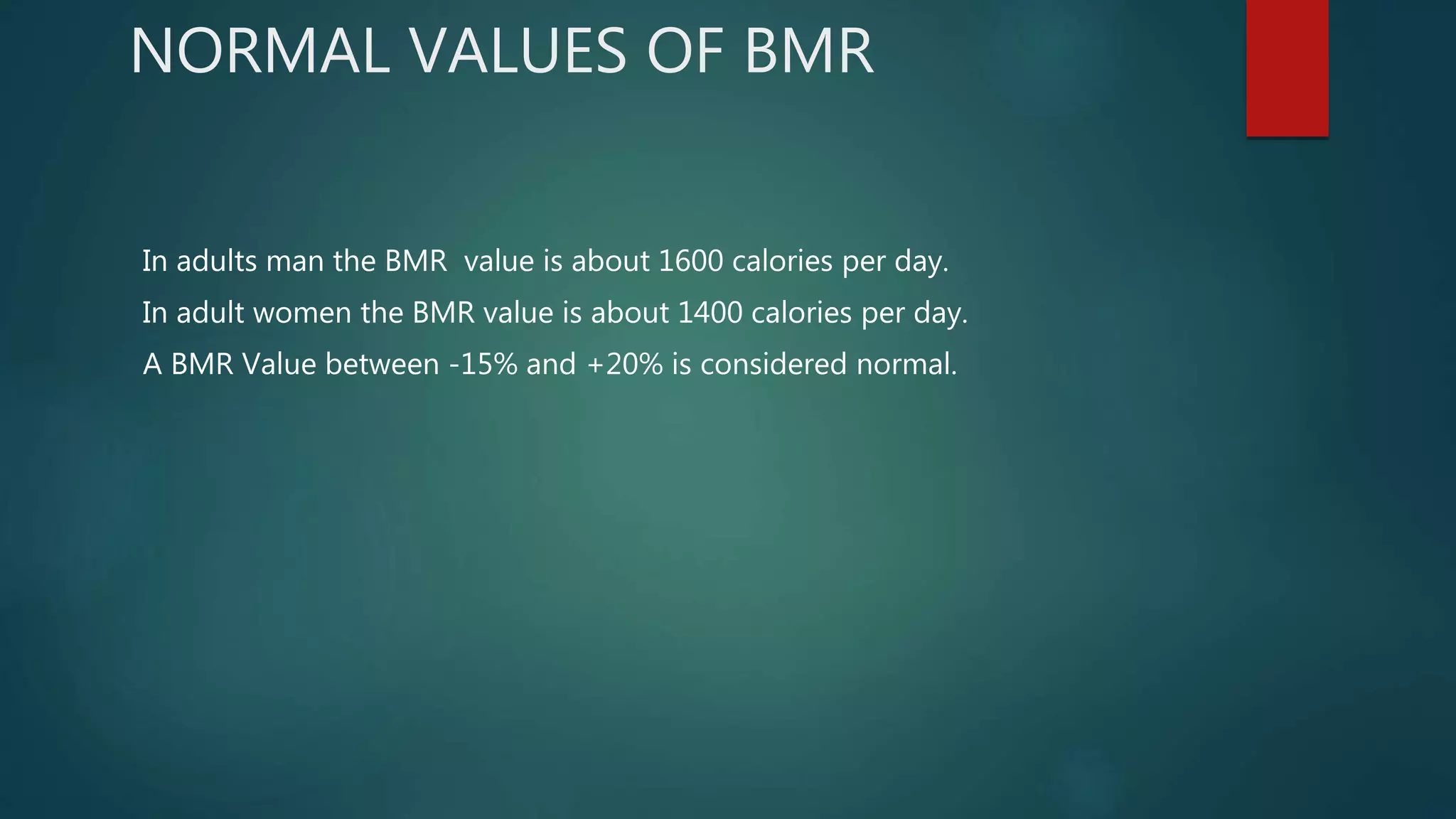 Basic metabolic rate | PPTX
