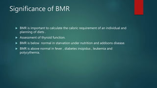 Basic metabolic rate | PPTX | Endocrine and Metabolic Diseases ...