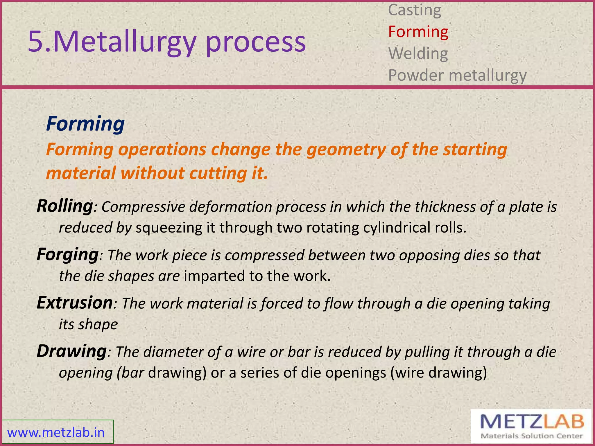 Basic metallurgy | PPTX