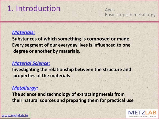 Basic metallurgy | PPTX