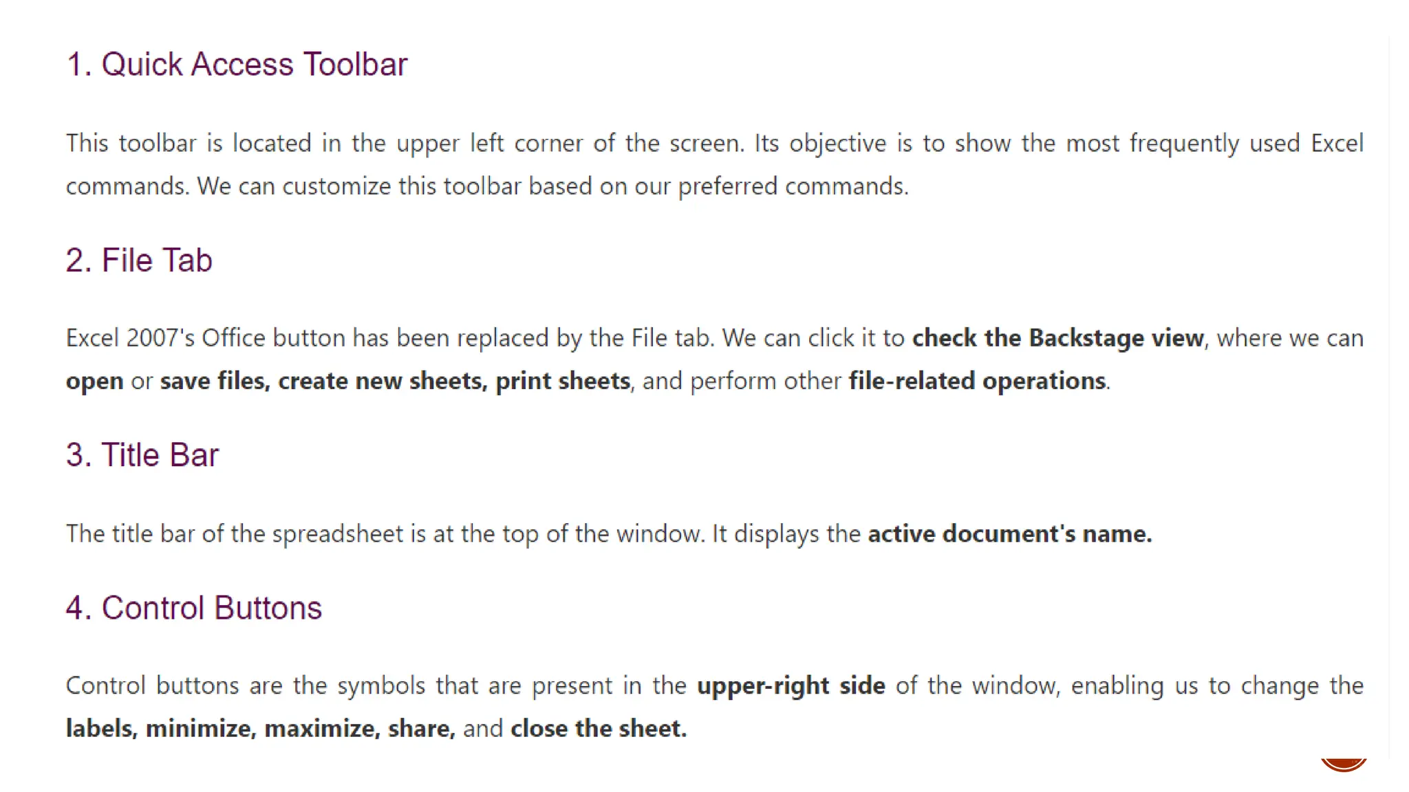 Lecture On The Basic Microsoft Excel Lectur Pptx Computing