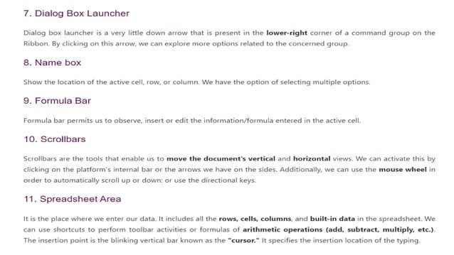Lecture On The Basic Microsoft Excel Lectur Pptx Computing Technology And Computing