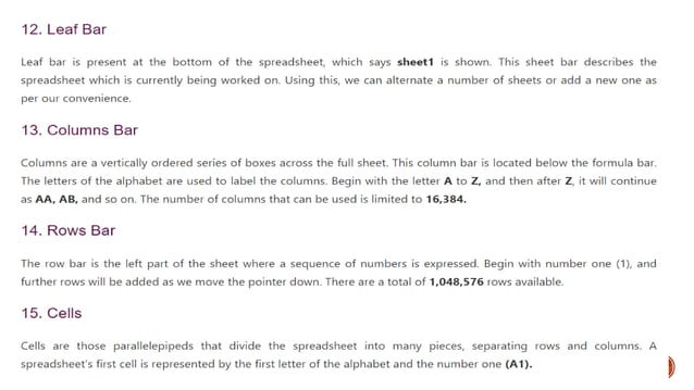 Lecture On The Basic Microsoft Excel Lectur Pptx Computing Technology And Computing