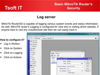 best Basic Mikrotik Routers security primer | PDF