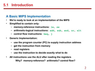 Basic MIPS implementation | PPT