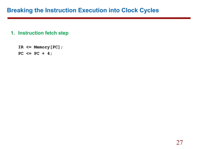 Basic MIPS implementation | PPT
