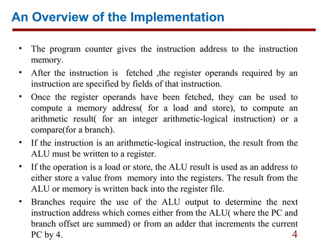 Basic MIPS implementation | PPT