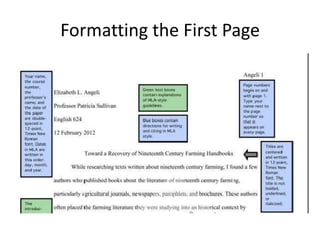 Basic mla citation review eng307 | PPTX