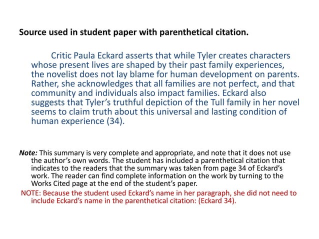 Basic mla citation review eng307 | PPT | Free Download