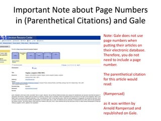 Basic mla citation review eng307 | PPTX