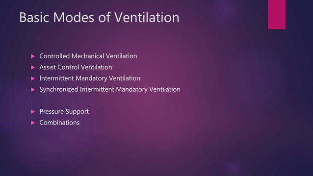 Basic modes of mechanical ventilation | PPTX | Lung and Respiratory ...