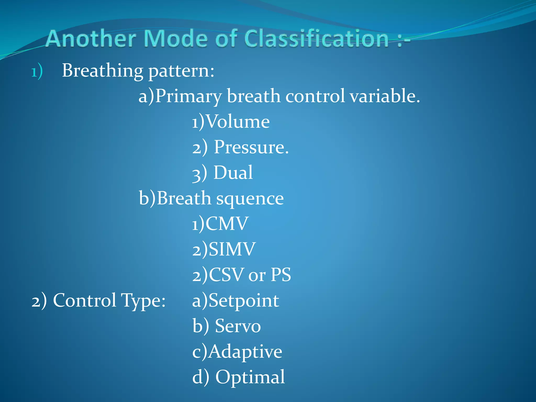 Basic modes of mechanical ventilation | PPTX
