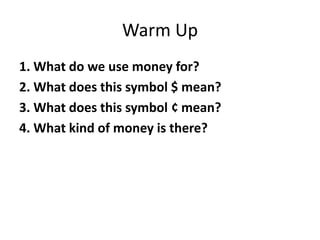 Basic money skills 1 | PPTX