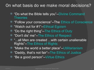 Basic Moral Orientations | PPT