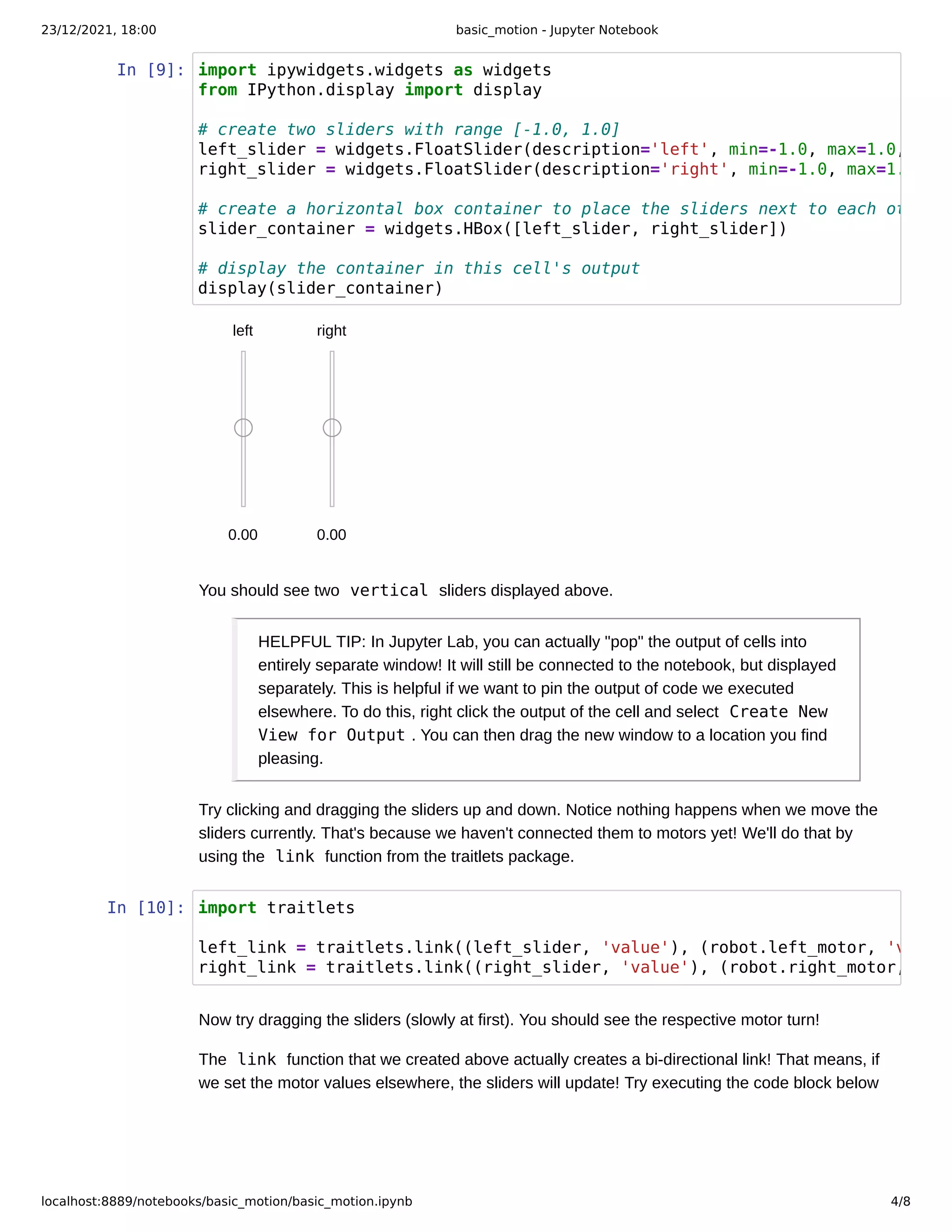 JetBot basic motion | PDF
