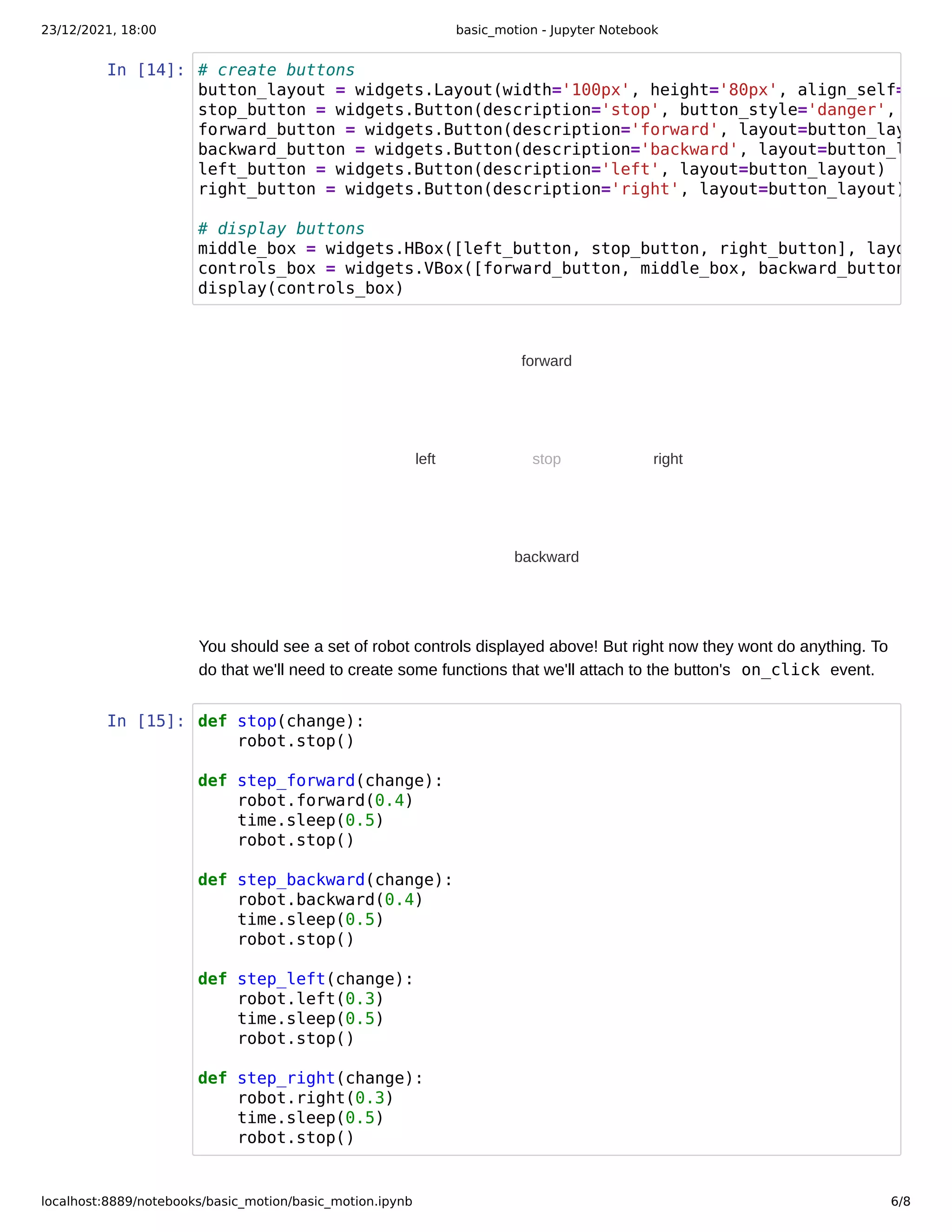JetBot basic motion | PDF