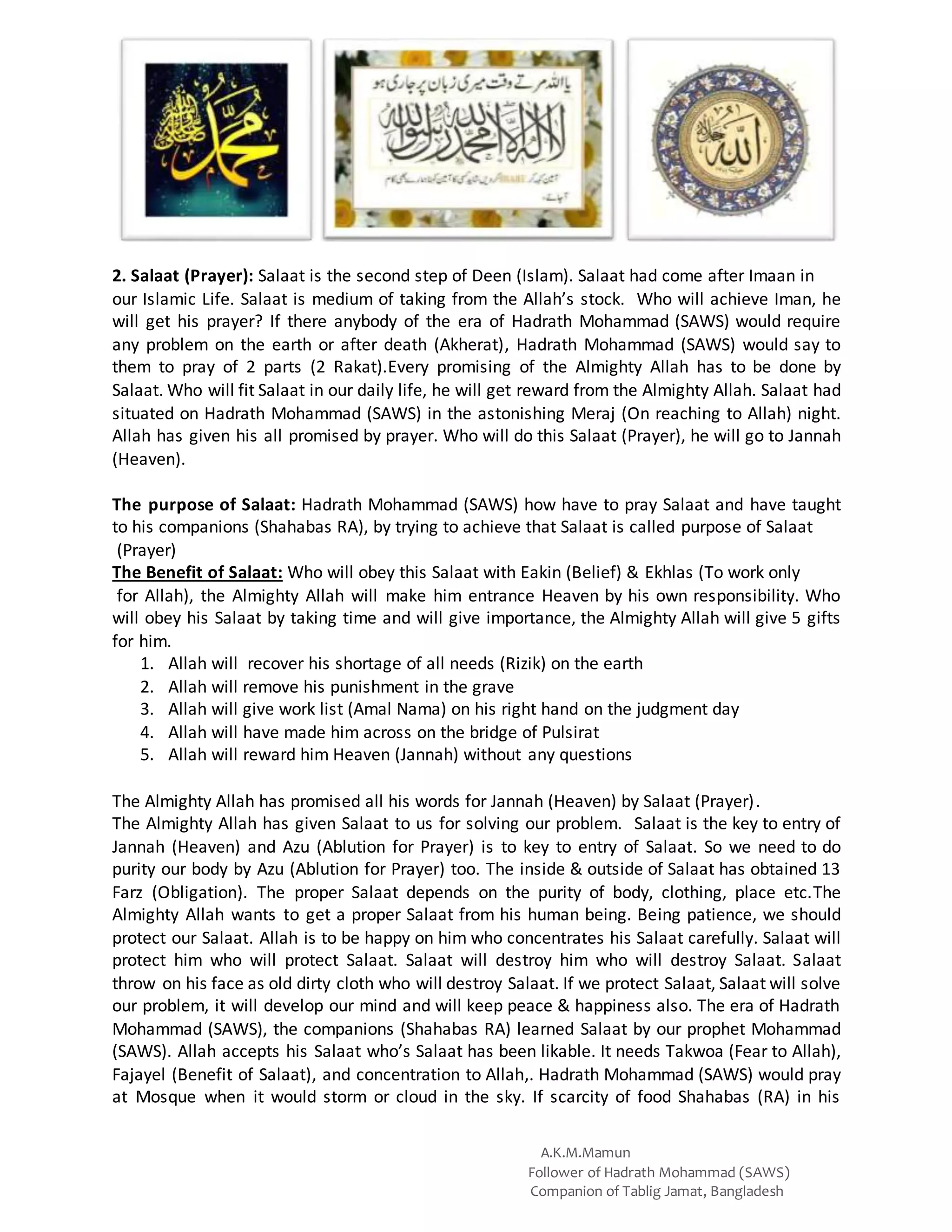 Basic motivation to deen(islam) | DOCX