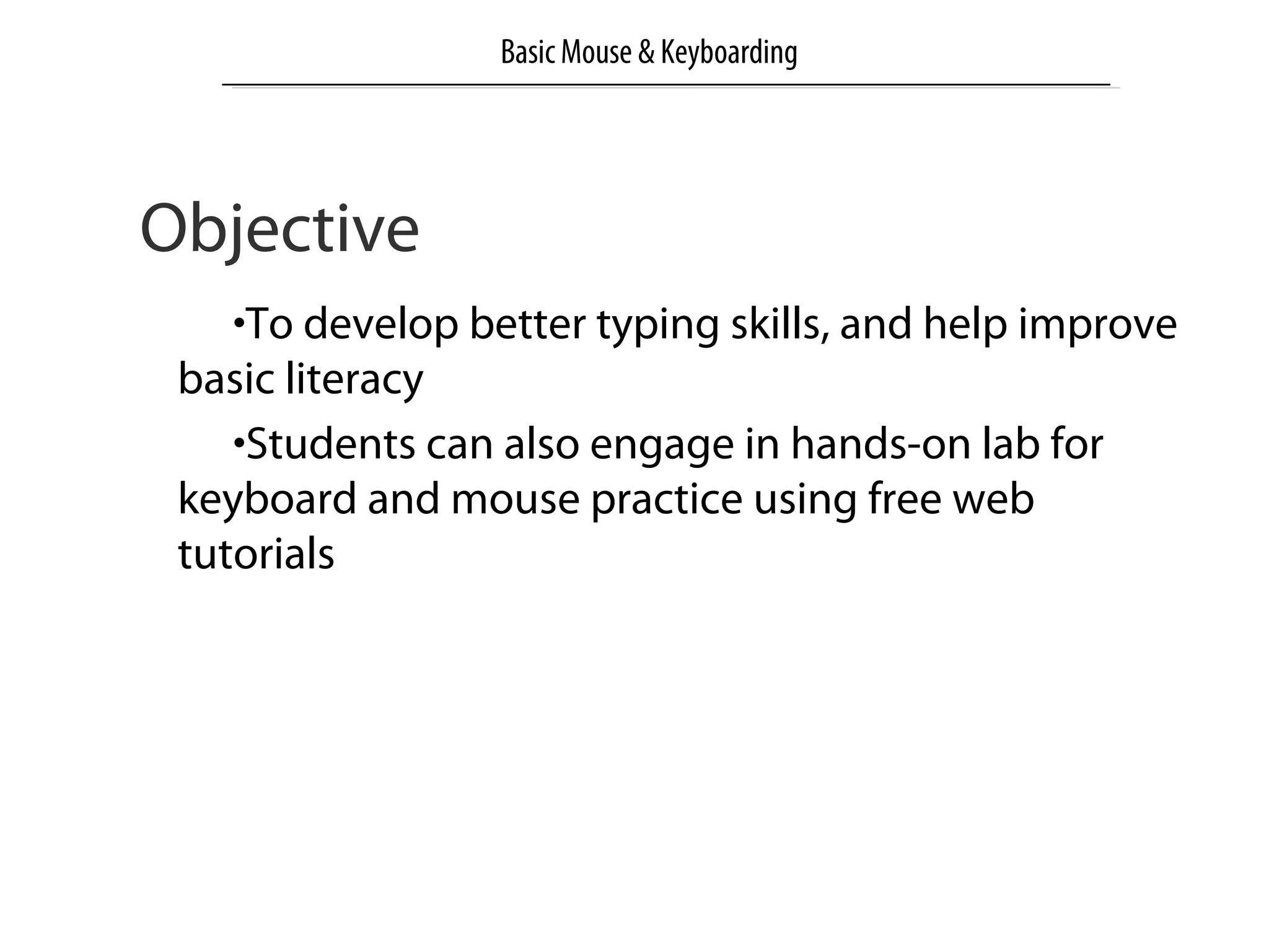 Basic mouse and_keyboarding_pp | PPT