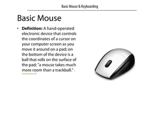 Basic mouse and_keyboarding_pp | PPT