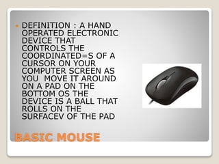 Basic mouse & keyboard | PPT