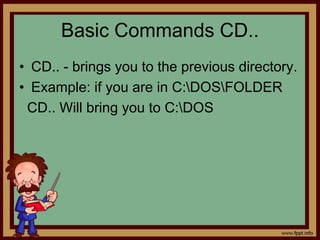 basic ms dos commands and theory in OSystem | PPT | Operating Systems | Computer Software and ...