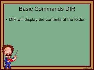 basic ms dos commands and theory in OSystem | PPT