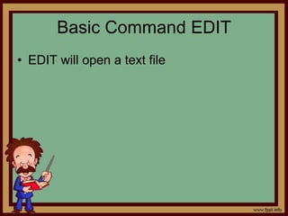 basic ms dos commands and theory in OSystem | PPT