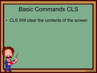 basic ms dos commands and theory in OSystem | PPT