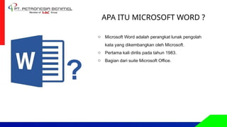 Basic Microsoft word untuk pemula komputer.pptx