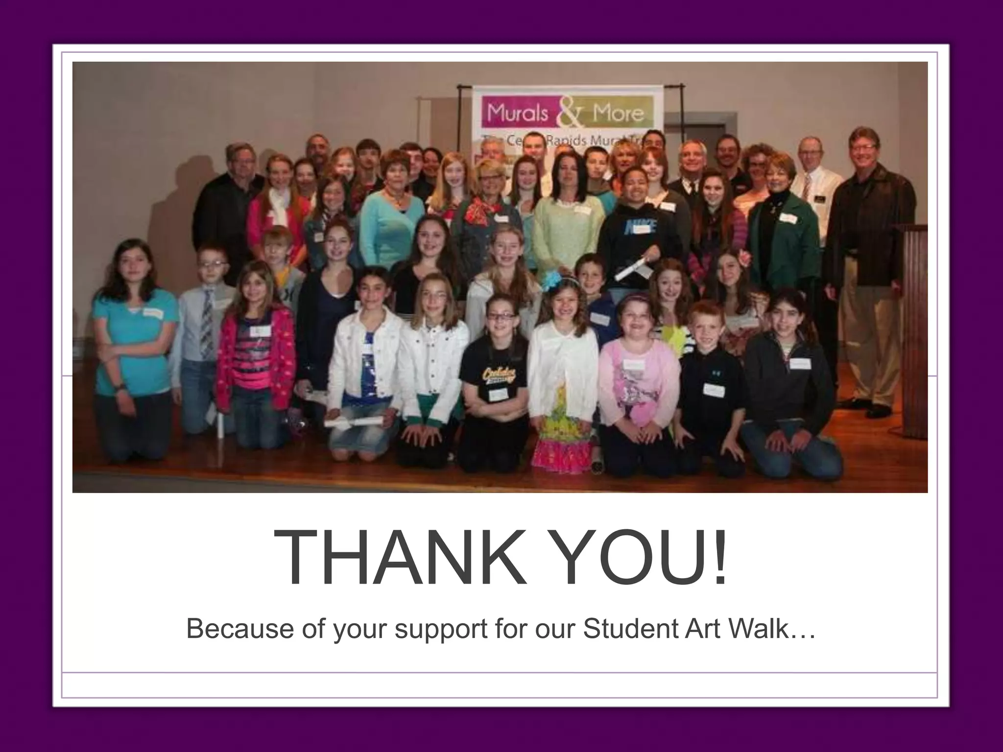 Thank you for supporting Murals & More! | PPT