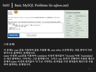 Basic My SQL Problems(sqlzoo.net - select from world) & Basic SQL Injection(zixem.altervista.org ...